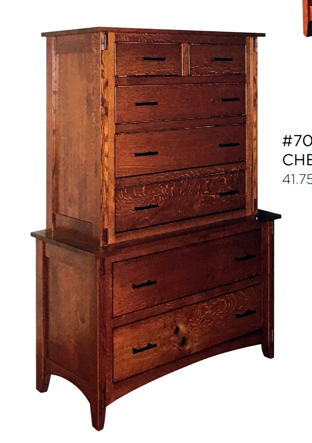 Modern Mission Chest On Chest - Amish Traditions