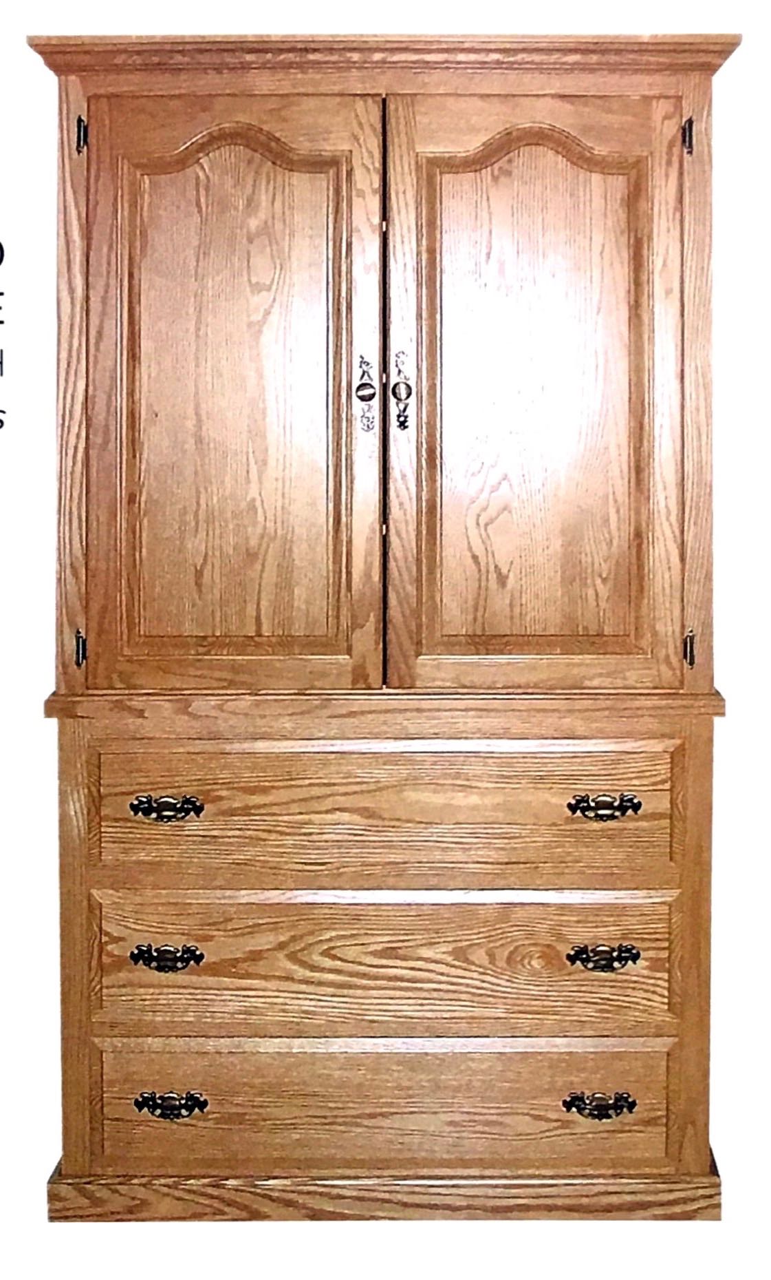 Traditional Large 2 Piece Armoire – Amish Traditions