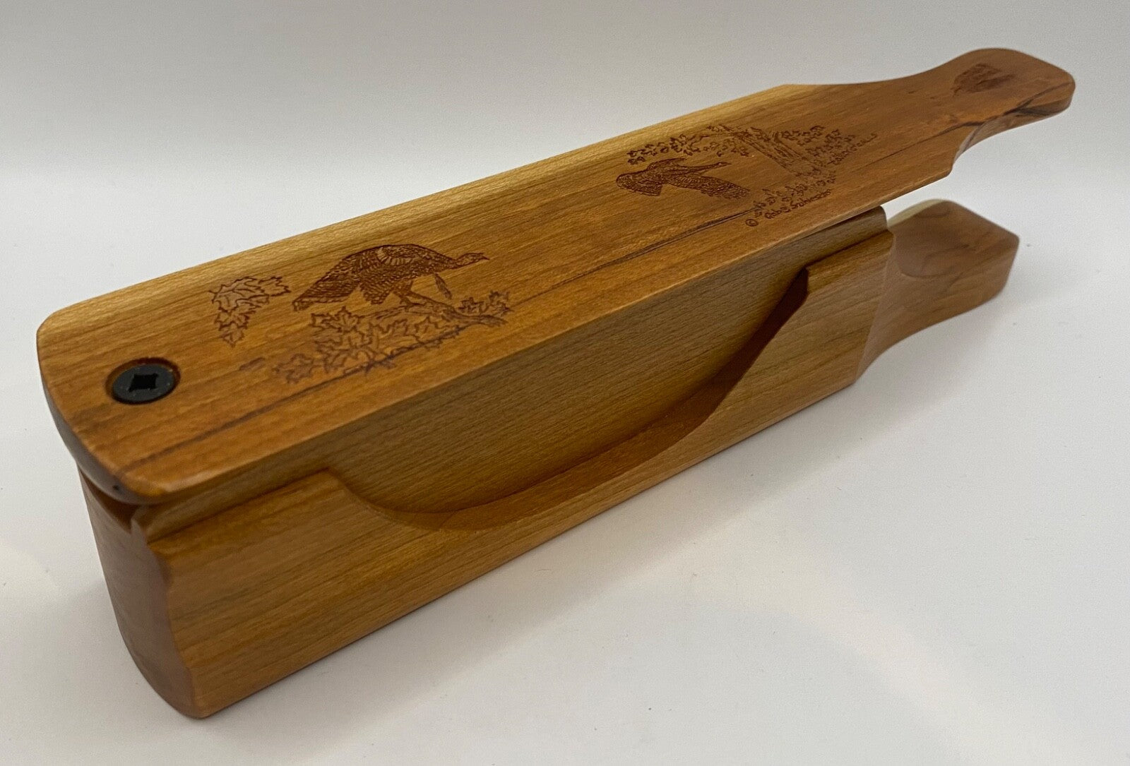 Genuinely Amish Crafted "Handle Half Moon" Turkey Box Call - New, Unus ...