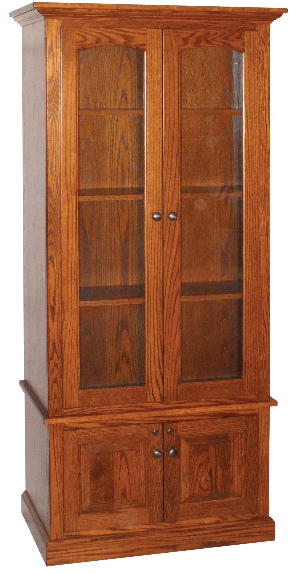 7 Gun Bookcase with Hidden Gun Cabinet With Doors – Amish Traditions