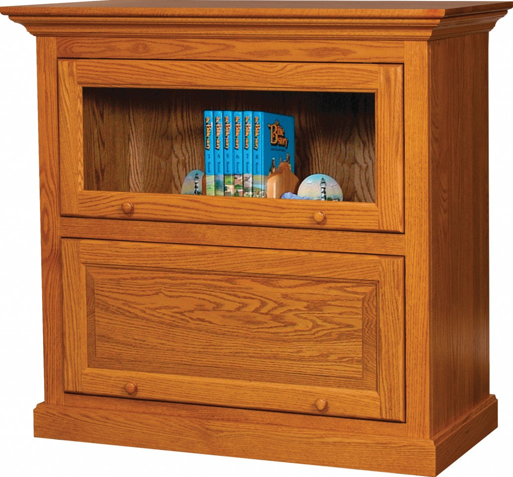 2 Stack One Piece Barrister Bookcase - Amish Traditions
