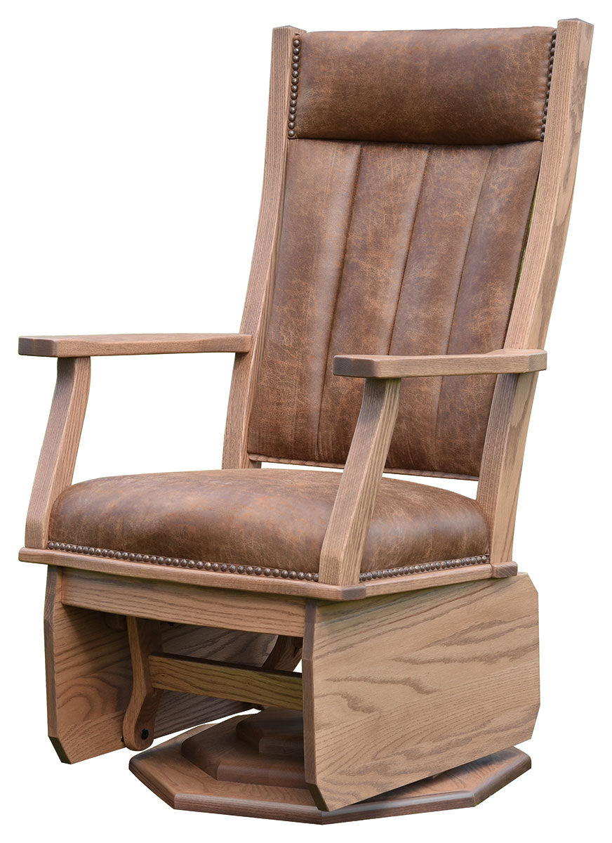Mission Swivel Glider Platform Base Solid Sides – Amish Traditions