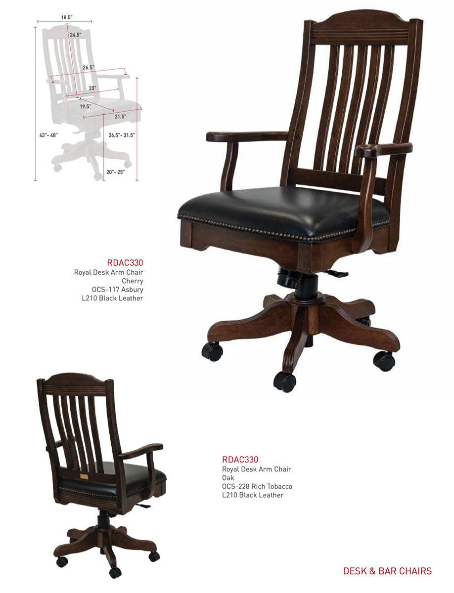 Royal Desk Chair – Amish Traditions