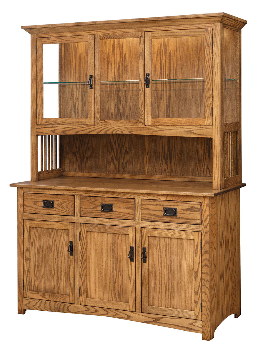 Lancaster Mission Three Door China Hutch – Amish Traditions