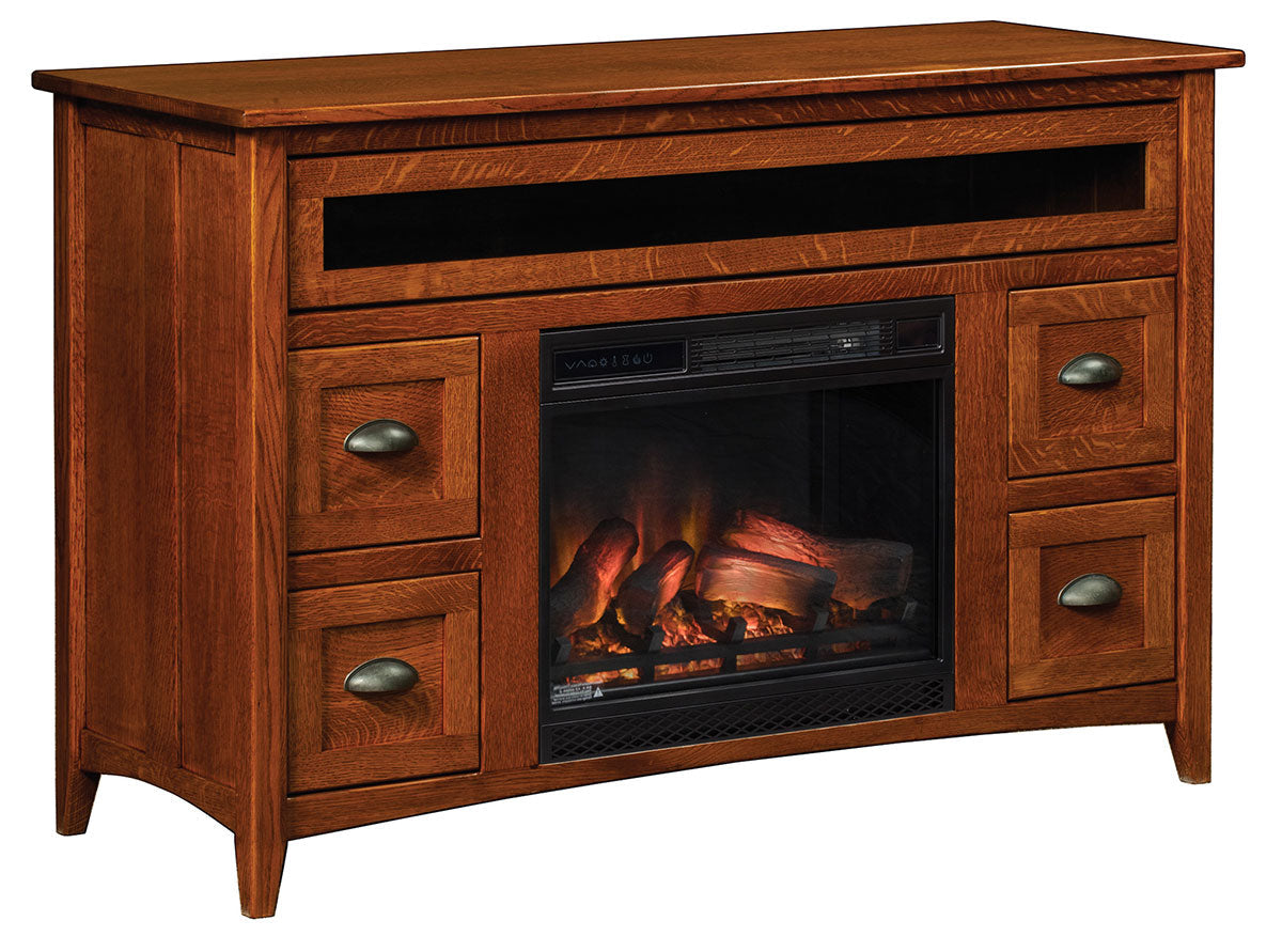 Monroe Fireplace Entertainment Center – Amish Traditions