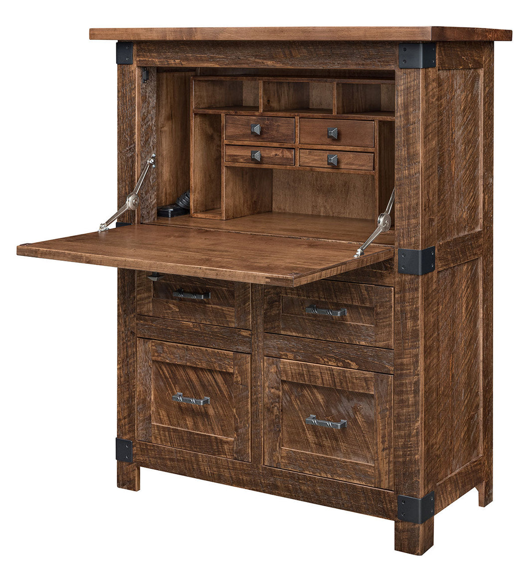 Stylish Small Secretary Desks with Cabinets & Hutch Options – Amish ...