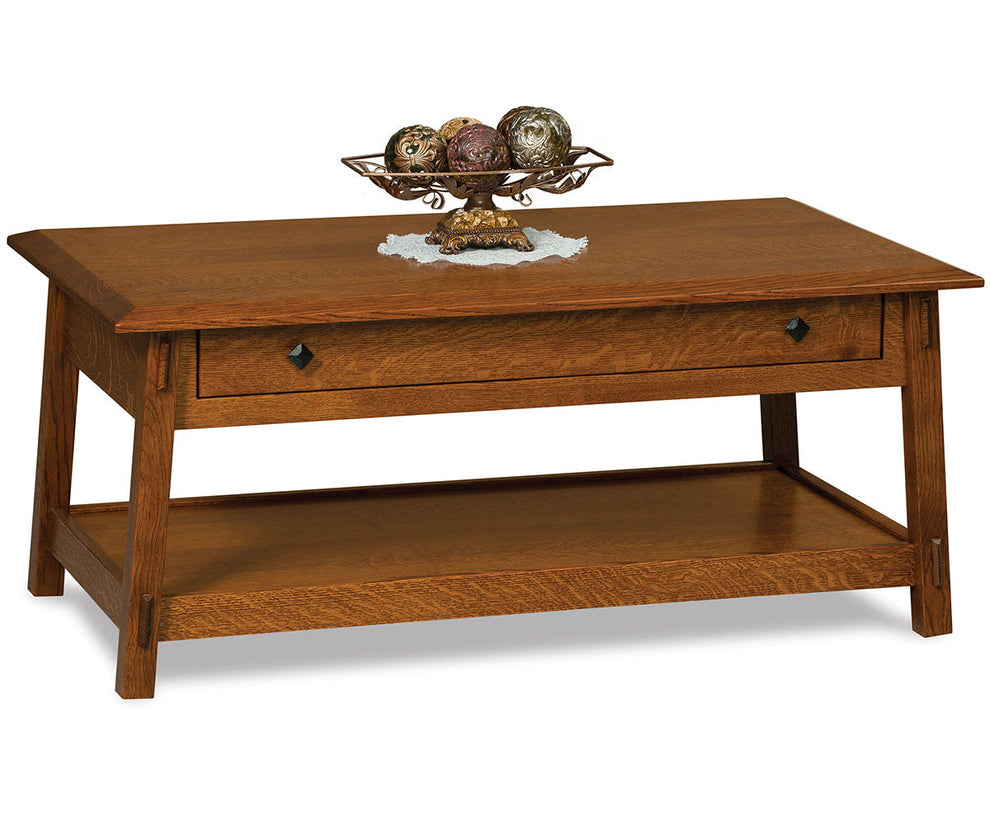 Colbran Open Coffee Table W/Drawer – Amish Traditions