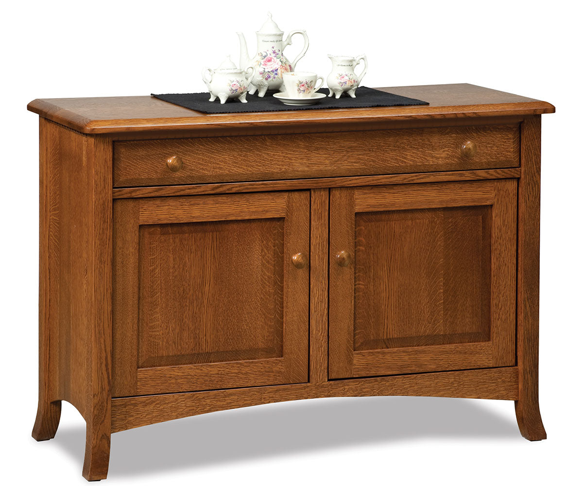 Carlisle Enclosed Sofa Table W/Drawer, Doors & Shelf – Amish Traditions