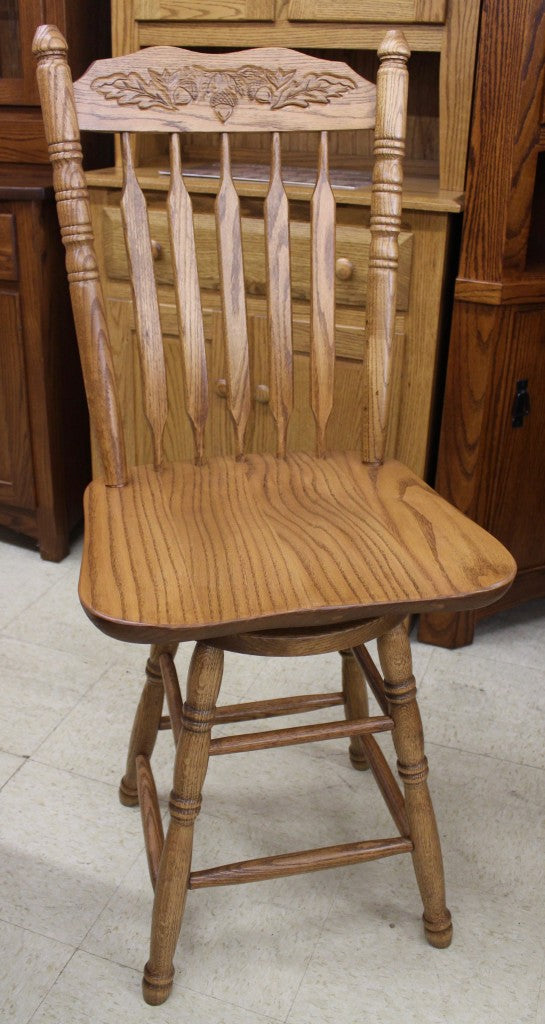 24 Acorn Bar Stool - Amish Traditions