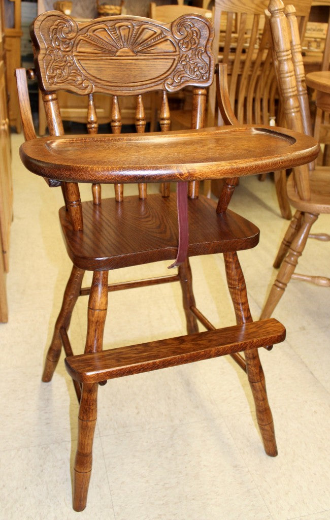 Sunrise Sunburst High Chair - Amish Traditions