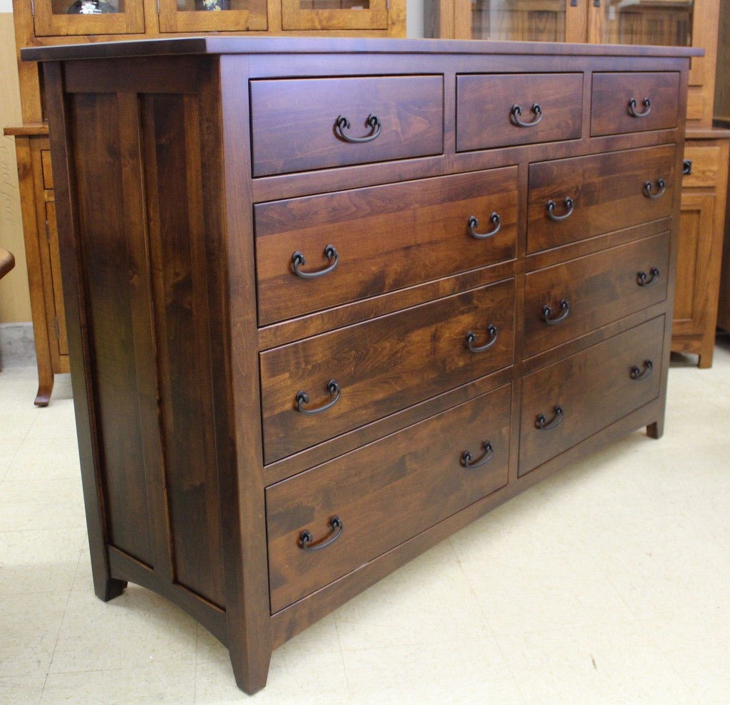 Classic Mission Tall Dresser – 68″ Wide – Amish Traditions