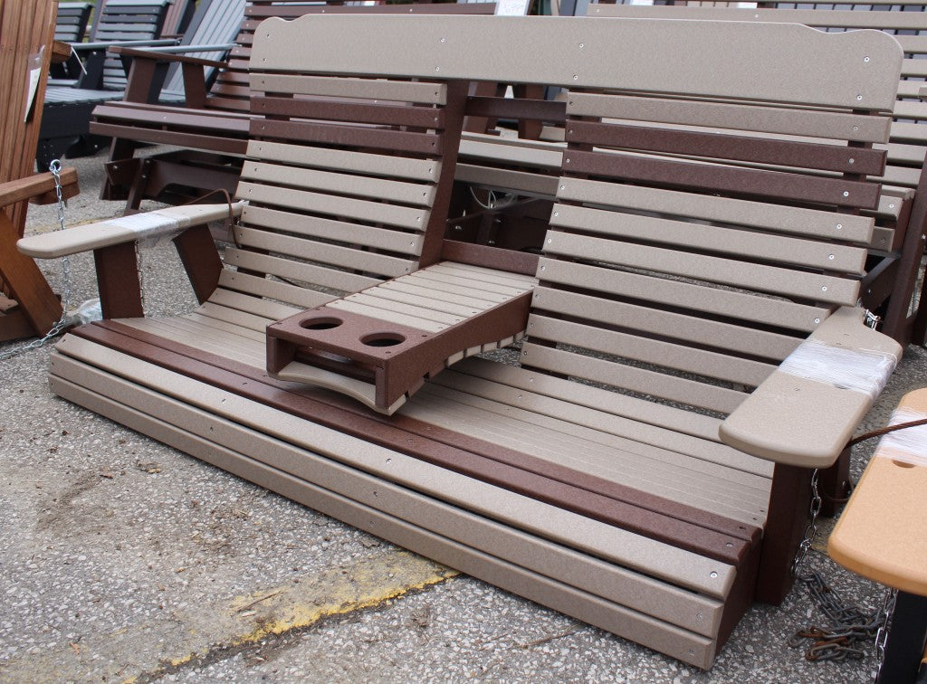 Poly Deluxe 5 High Back Swing With Fold Down - Amish Traditions