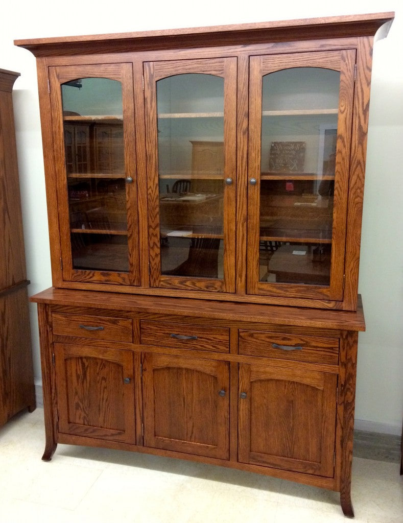 Vienna 3 Door China Hutch - Amish Traditions