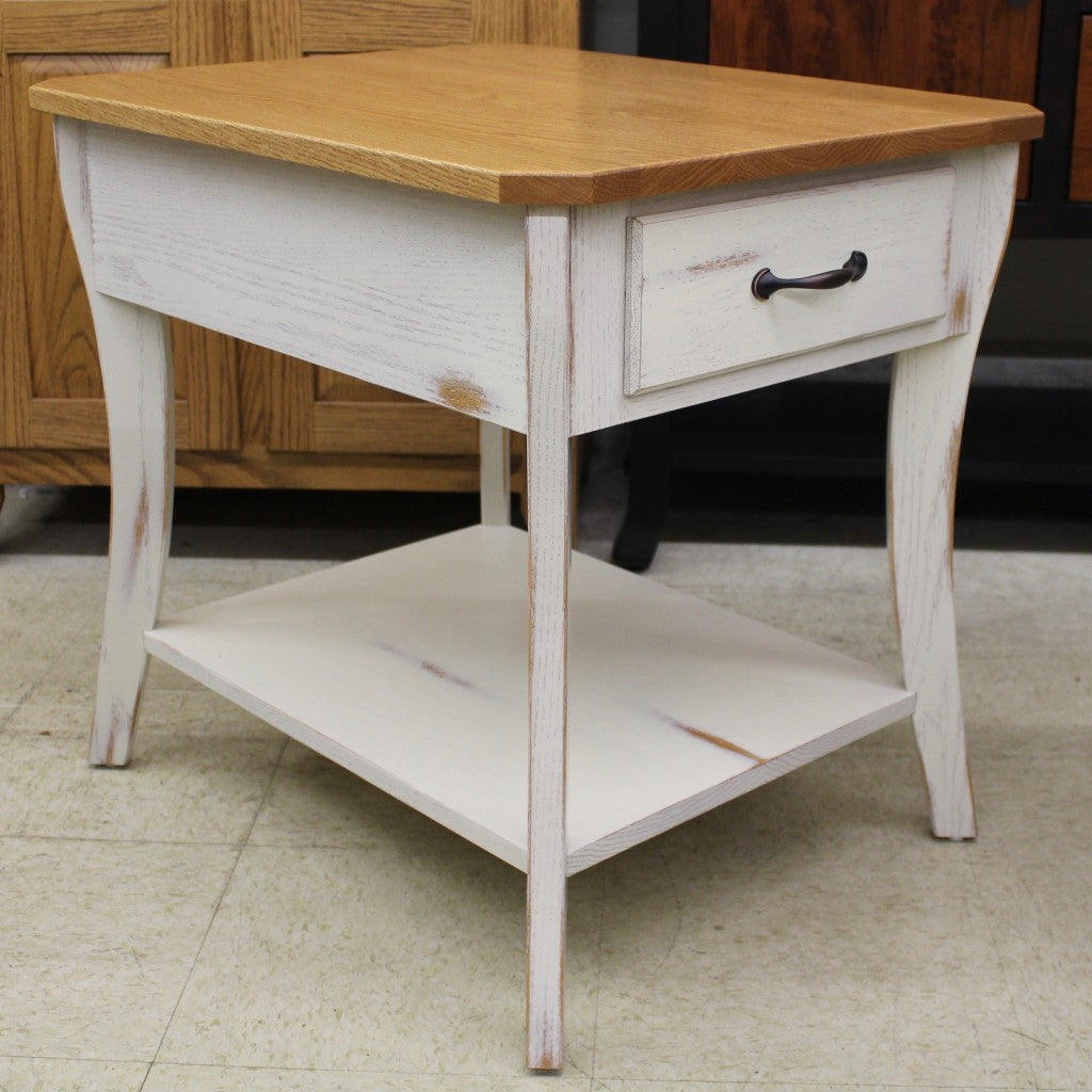 Norway End Table with Rub Through Finish – Amish Traditions