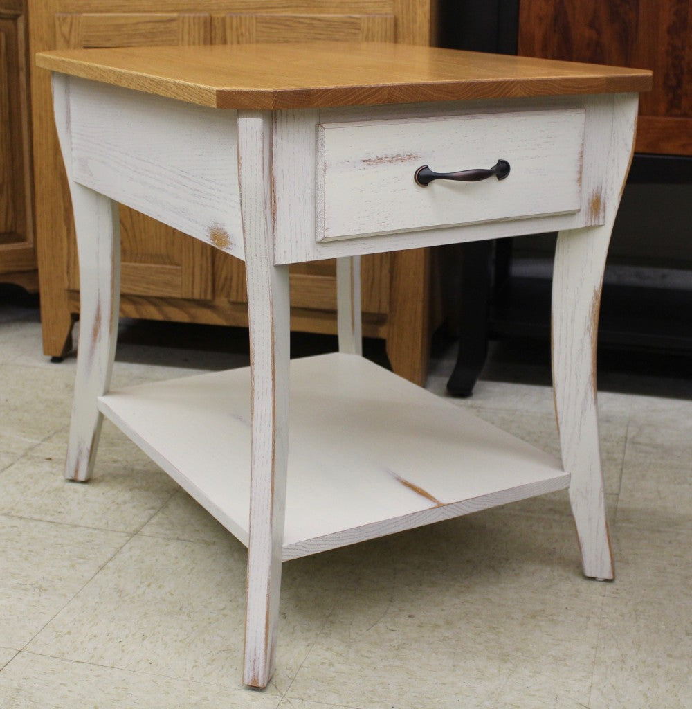 Norway End Table with Rub Through Finish – Amish Traditions