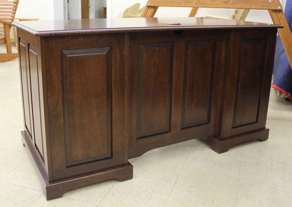 60″ Traditional Double Pedestal Executive Desk in Brown Maple – Amish ...