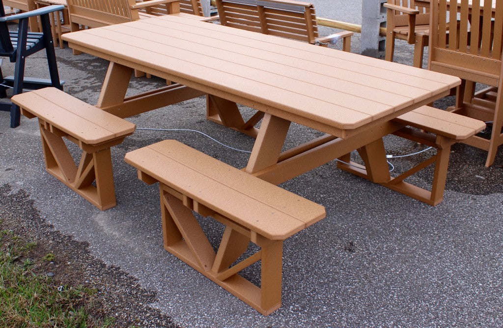 Poly 7 Walk In Picnic Table 2 - Amish Traditions