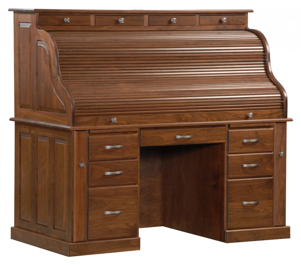 62″ Jacob's Deluxe Rolltop Desk – Amish Traditions