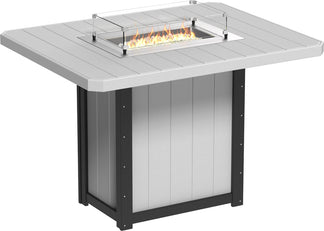 LuxCraft Lumin Fire Table 62" Rectangular – Bar Height – Amish Traditions