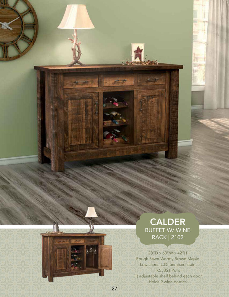 Calder Buffet 3 Doors, 3 Drawers – Amish Traditions
