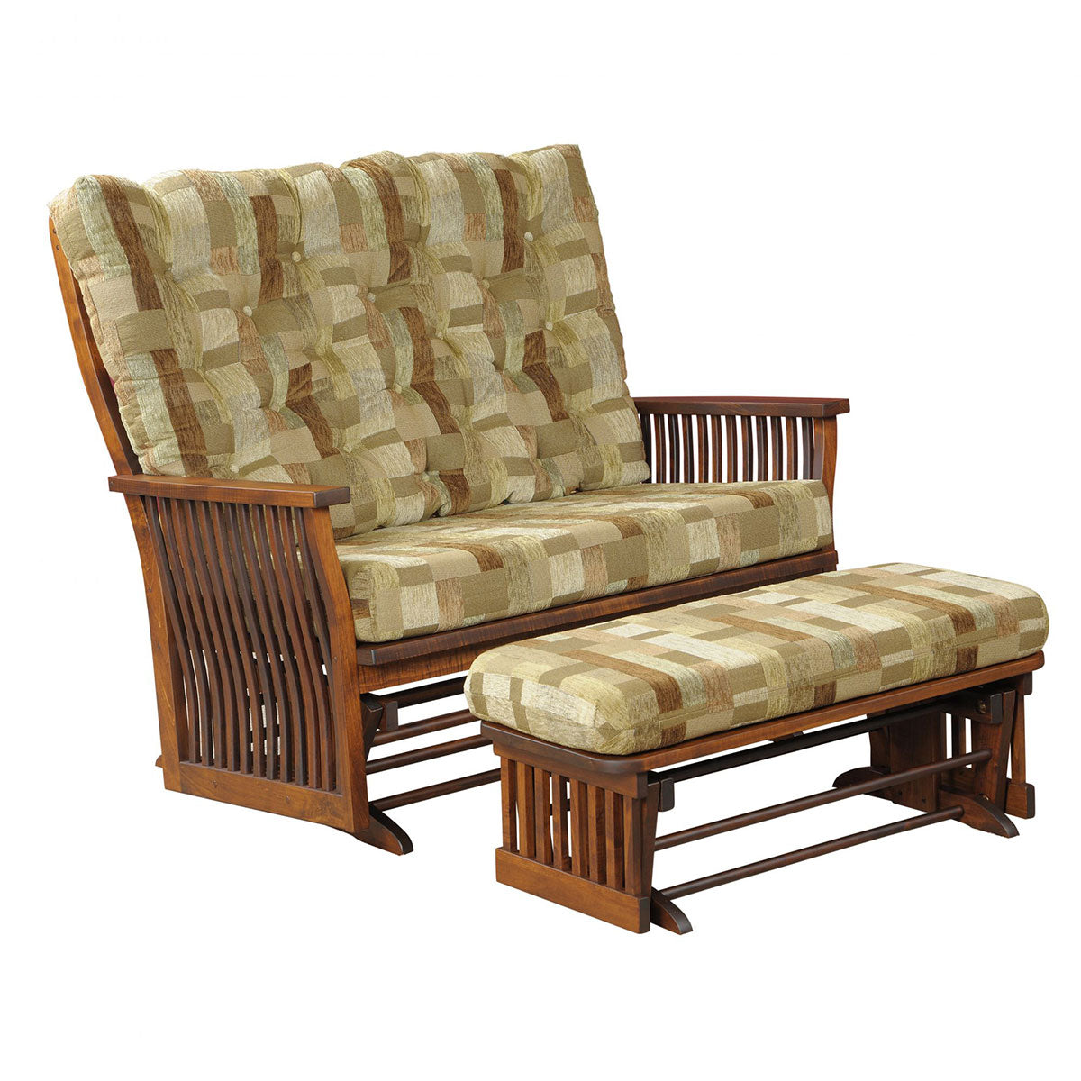 Mission Love Seat Glider – Amish Traditions