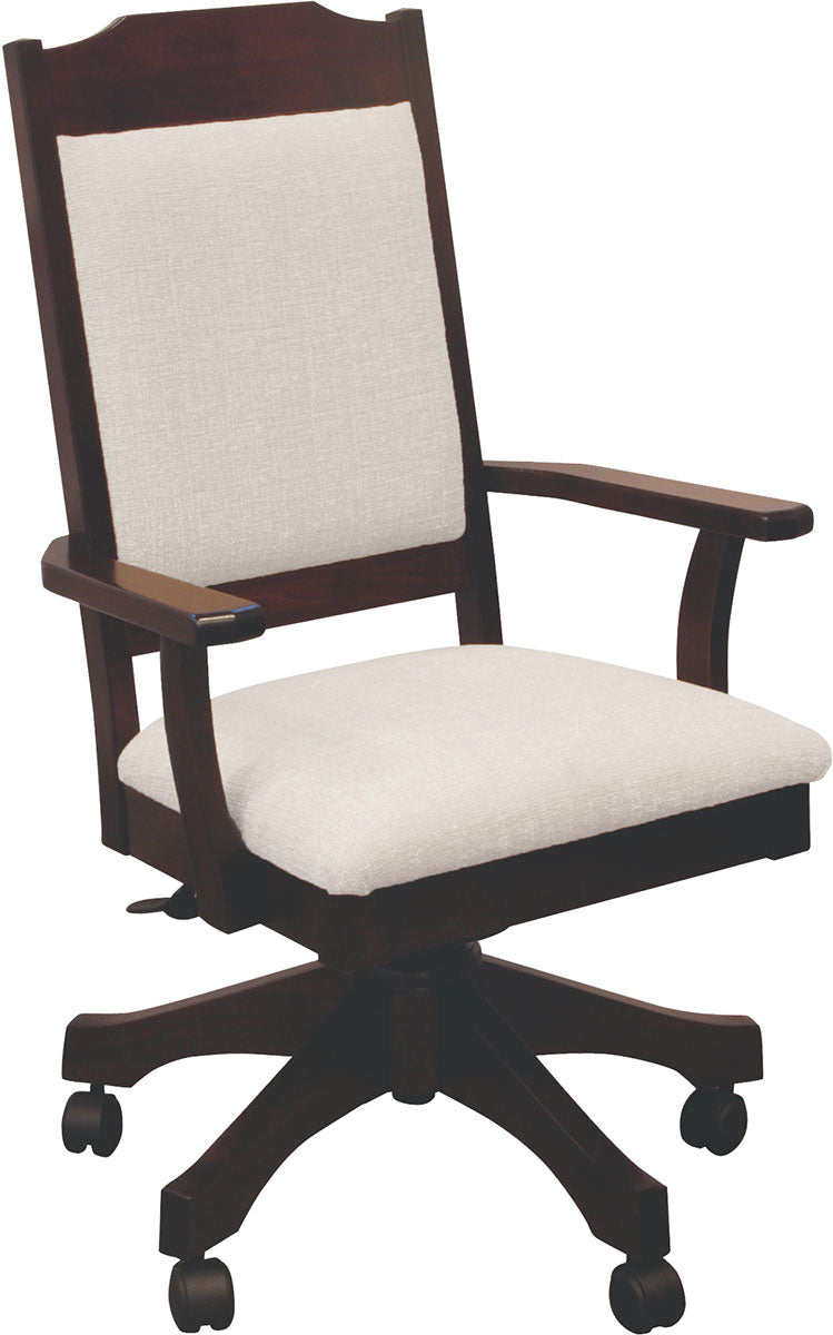 Wilson Desk Chair with Fabric Seat and Back – Amish Traditions