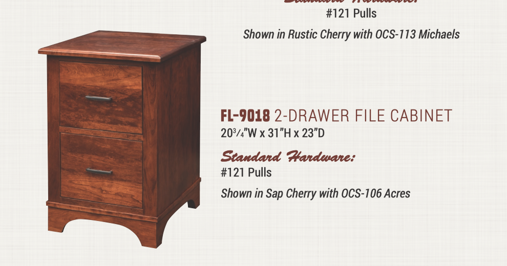 4 Drawer Finley File Cabinet - Amish Traditions