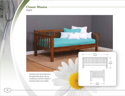 Classic Mission Daybed - Amish Traditions