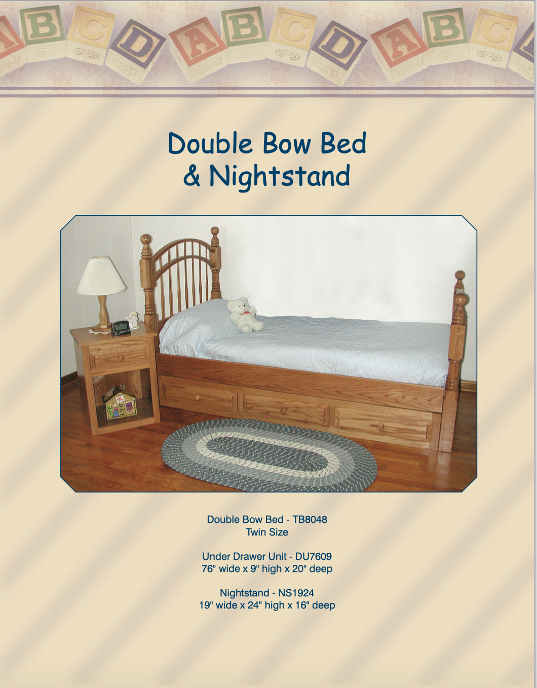 Double Bow Bunk Bed - Amish Traditions