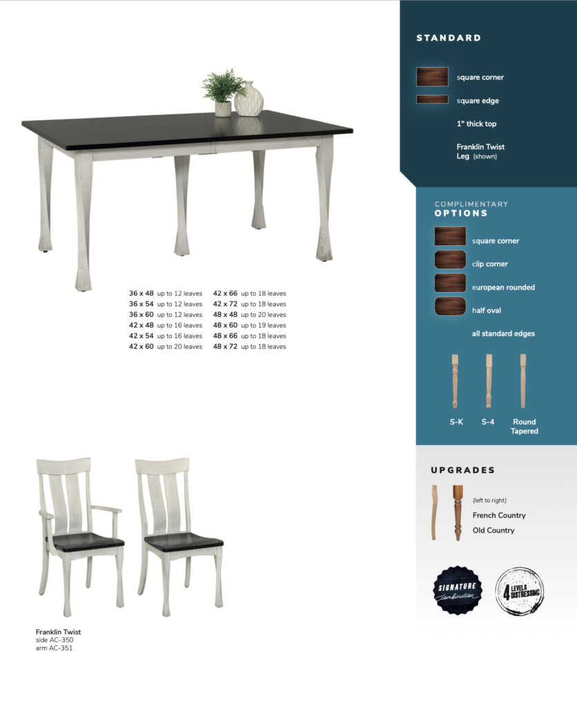 Watson Table and Chair Set – Amish Traditions