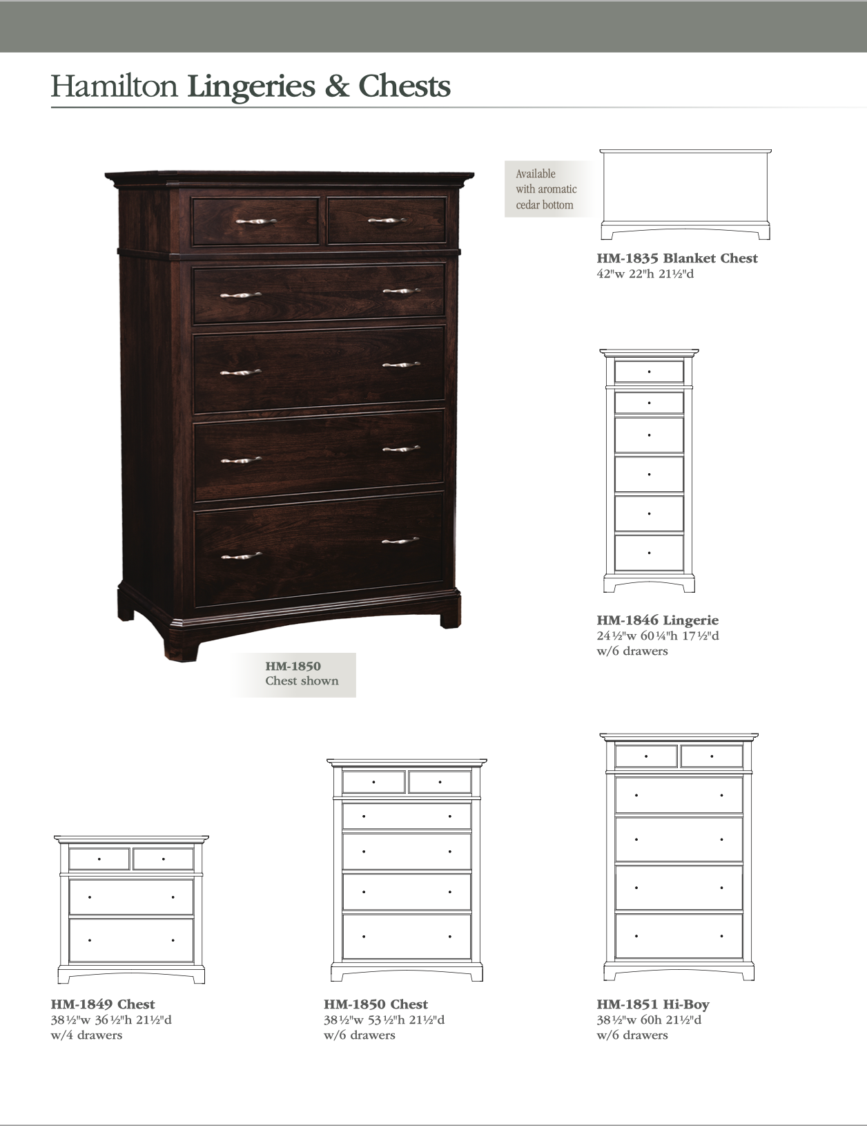 Hamilton Bedroom Set - Amish Traditions