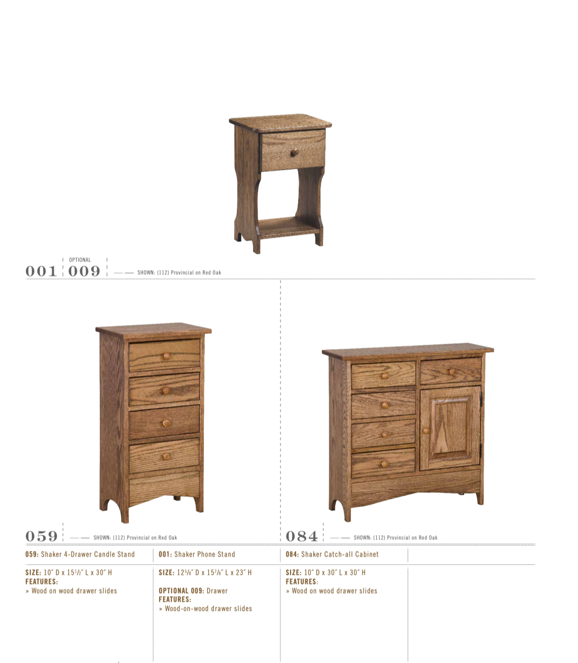 Shaker Four Drawer Candle Stand - Amish Traditions