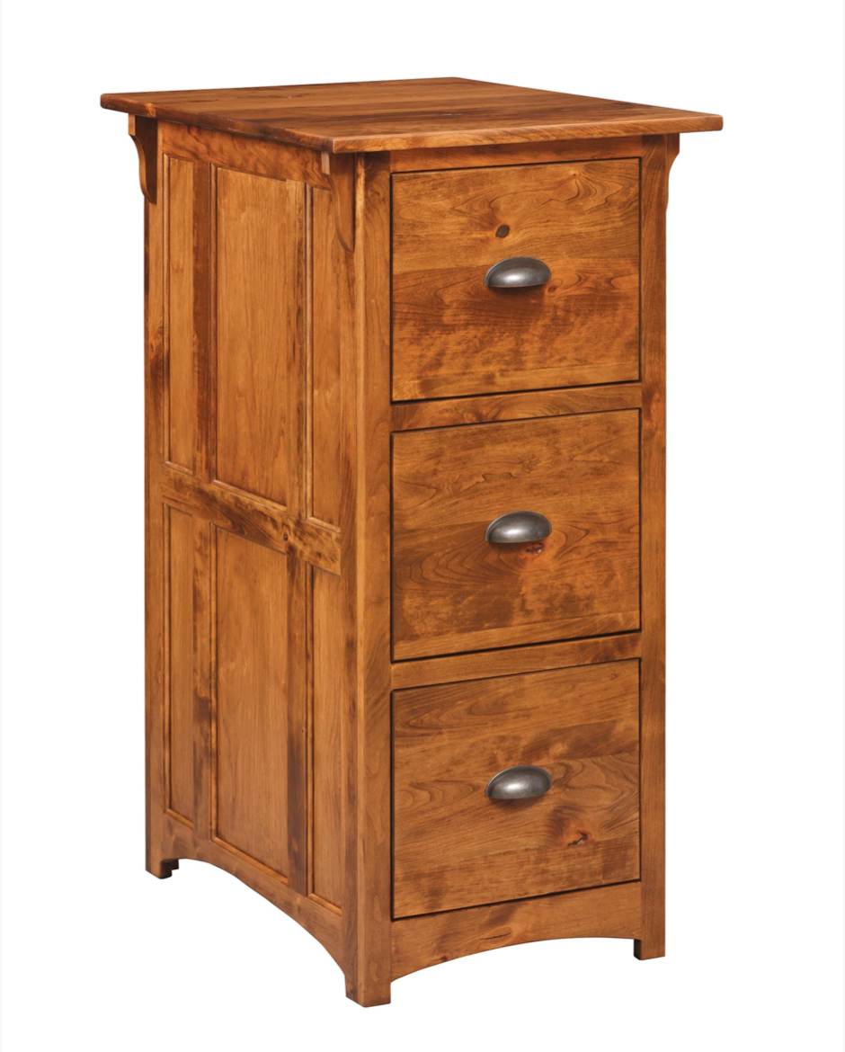 3 Drawer Mission Deluxe File Cabinet - Amish Traditions