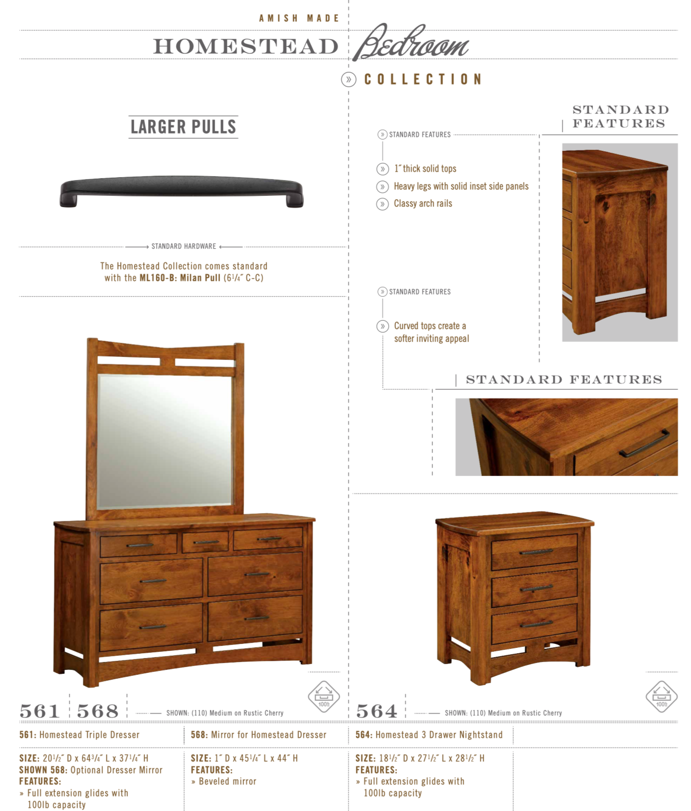 Homestead Bedroom Set - Amish Traditions