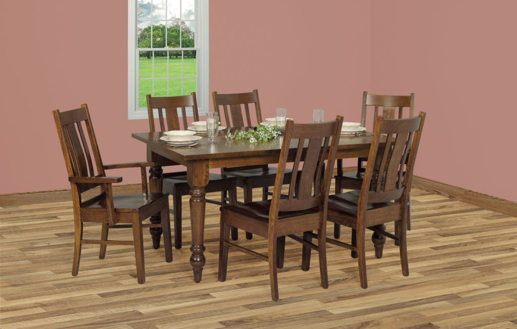 Old Country Table And Chair Set - Amish Traditions