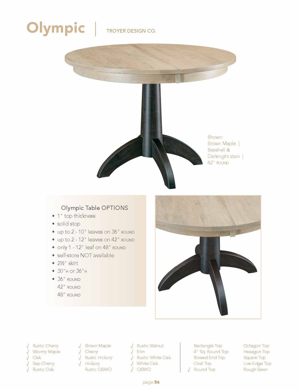 Olympic Table – Amish Traditions
