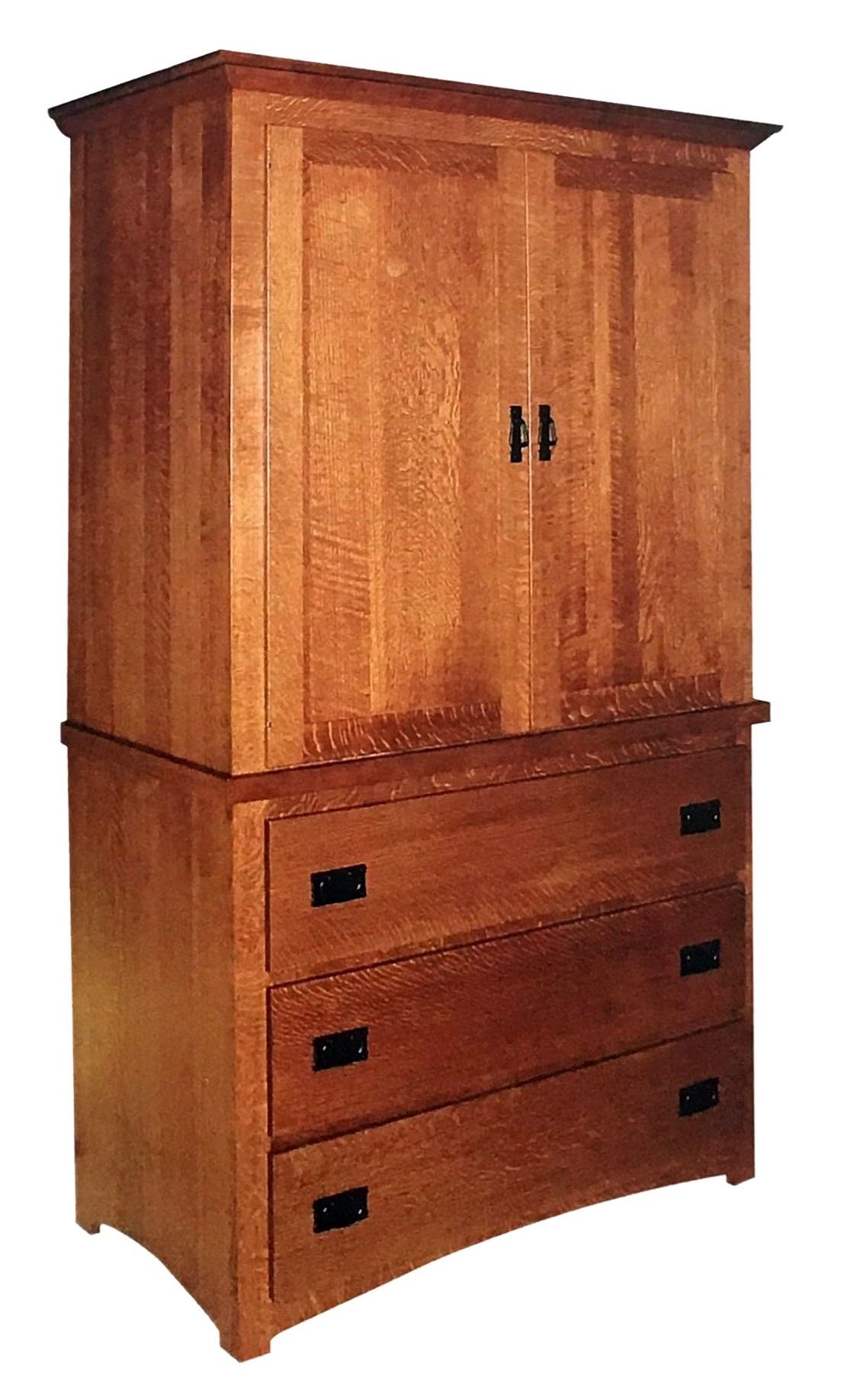 Mission Large 2 Piece Armoire - Amish Traditions